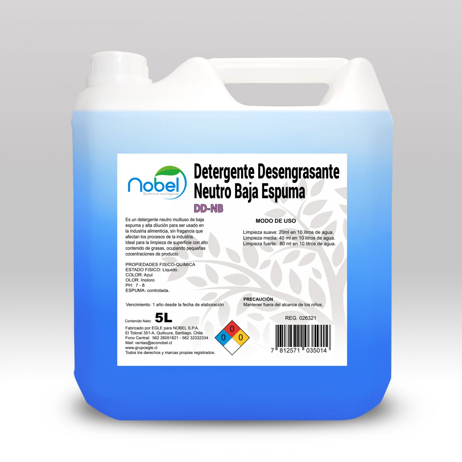 Detergente Desengrasante Neutro Baja Espuma - Detergentes Nobel