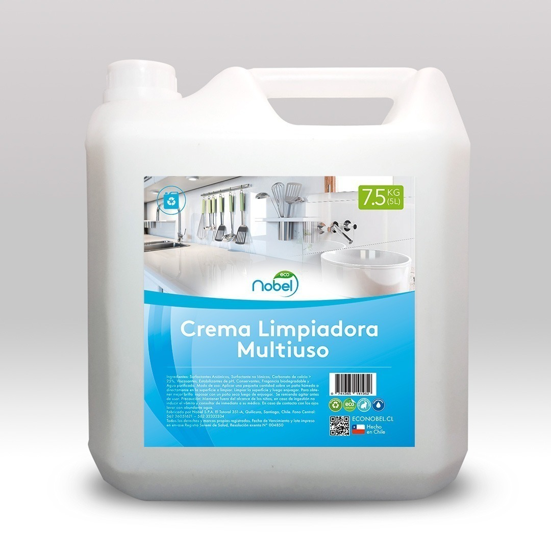 CREMA LIMPIADORA MULTIUSO 5,0 kg (5000ml) - Detergentes Nobel